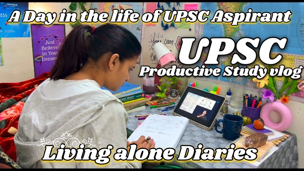 Productive UPSC📚 Study Vlog : A Day in my Life 🪷 STUDY Routine Of UPSC Aspirant #upsc - YouTube