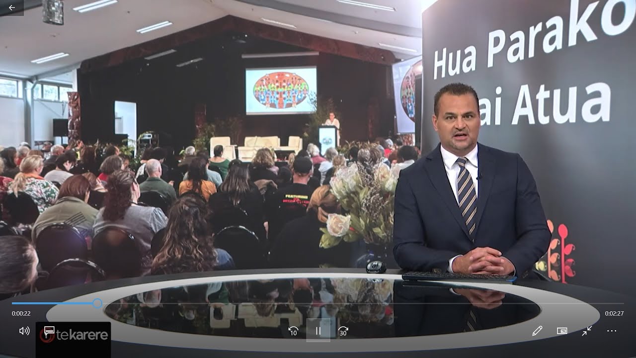 Te Karere news story of He Whenua Rongo symposium 2024 - YouTube