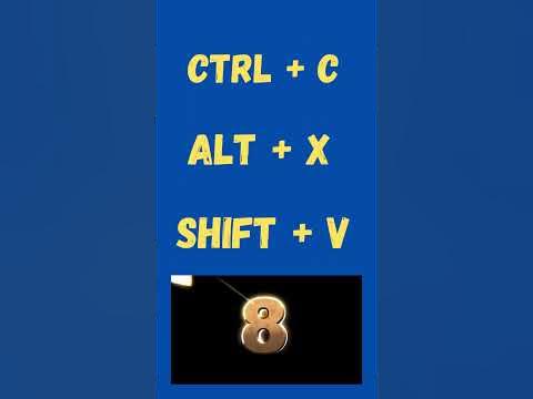 What is the shortcut key to copy selected text or items to the clipboard in most applications ...