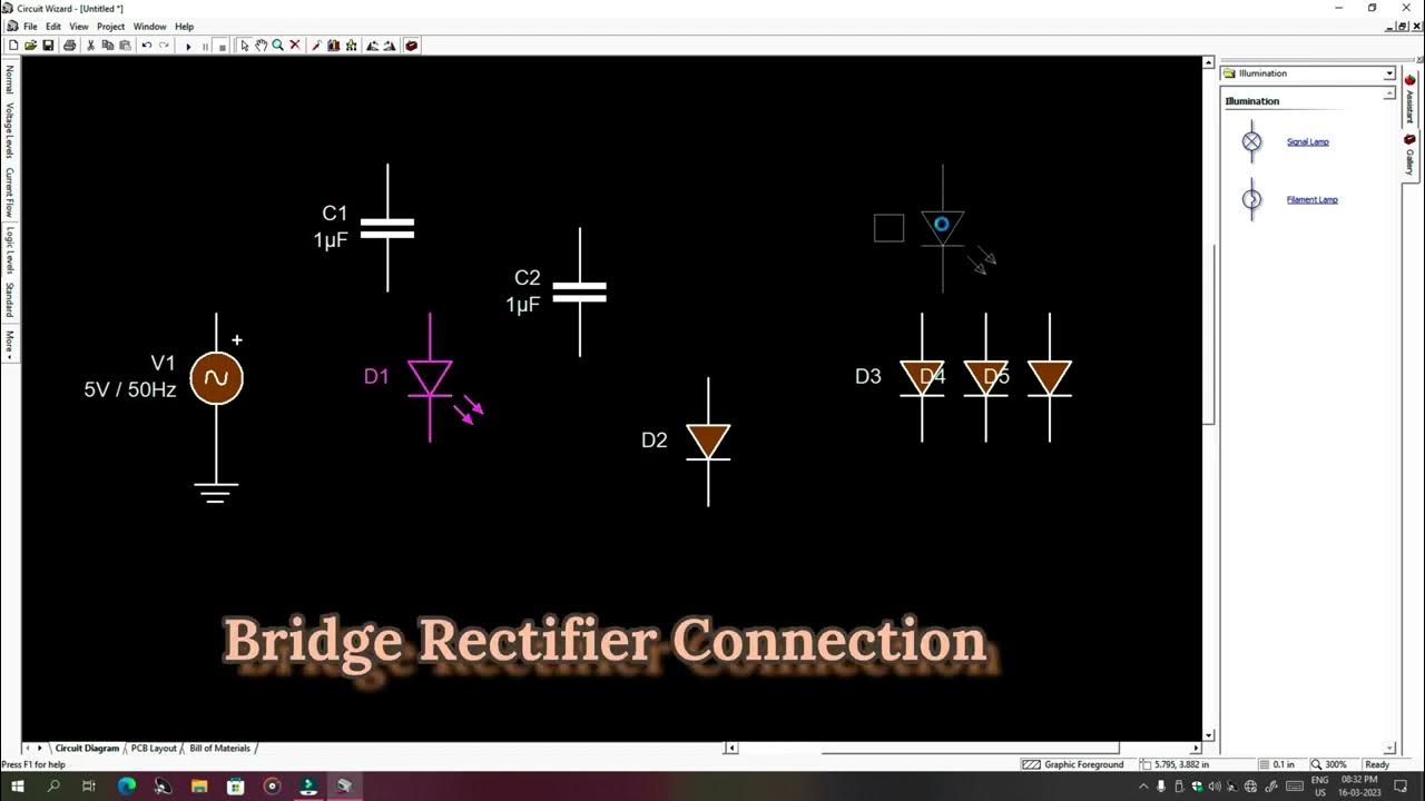 Bridge Rectifier Simulation in Circuit Wizard #technology #trending # ...