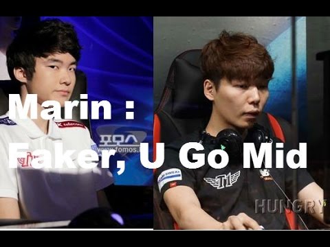 [LOL] SKT T1 마린 : 야 페이커! 너 빨리 미드 안가냐?(SKT T1 Marin : Faker, U Go Mid) - YouTube