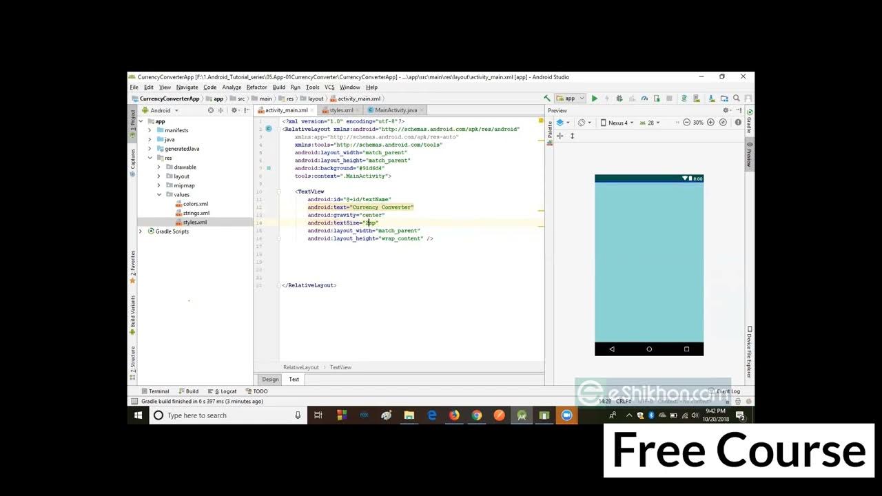 Android App Development Update Video Tutorial Class 5 part 1 mp4 - YouTube