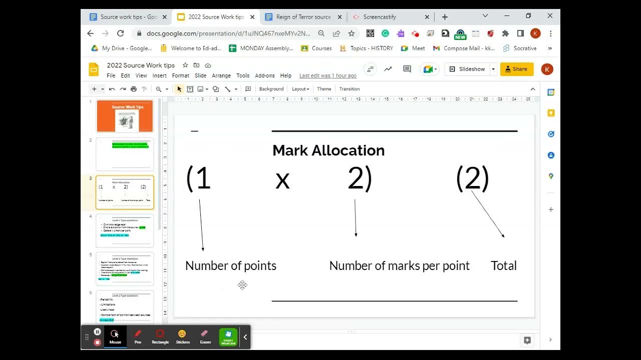 Source work tips video 1 mark allocation - YouTube