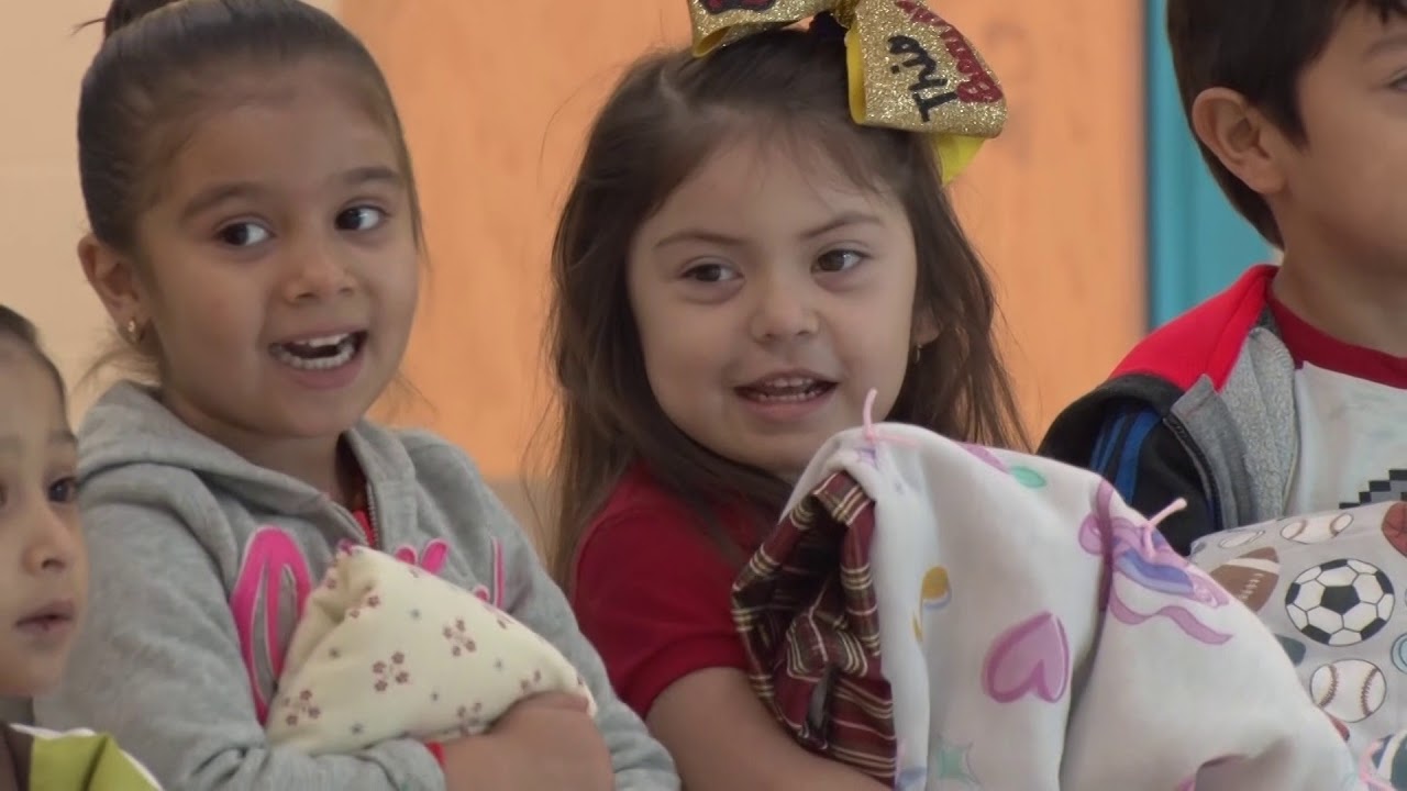 Quilt Distribution at Palacios Elementary - YouTube