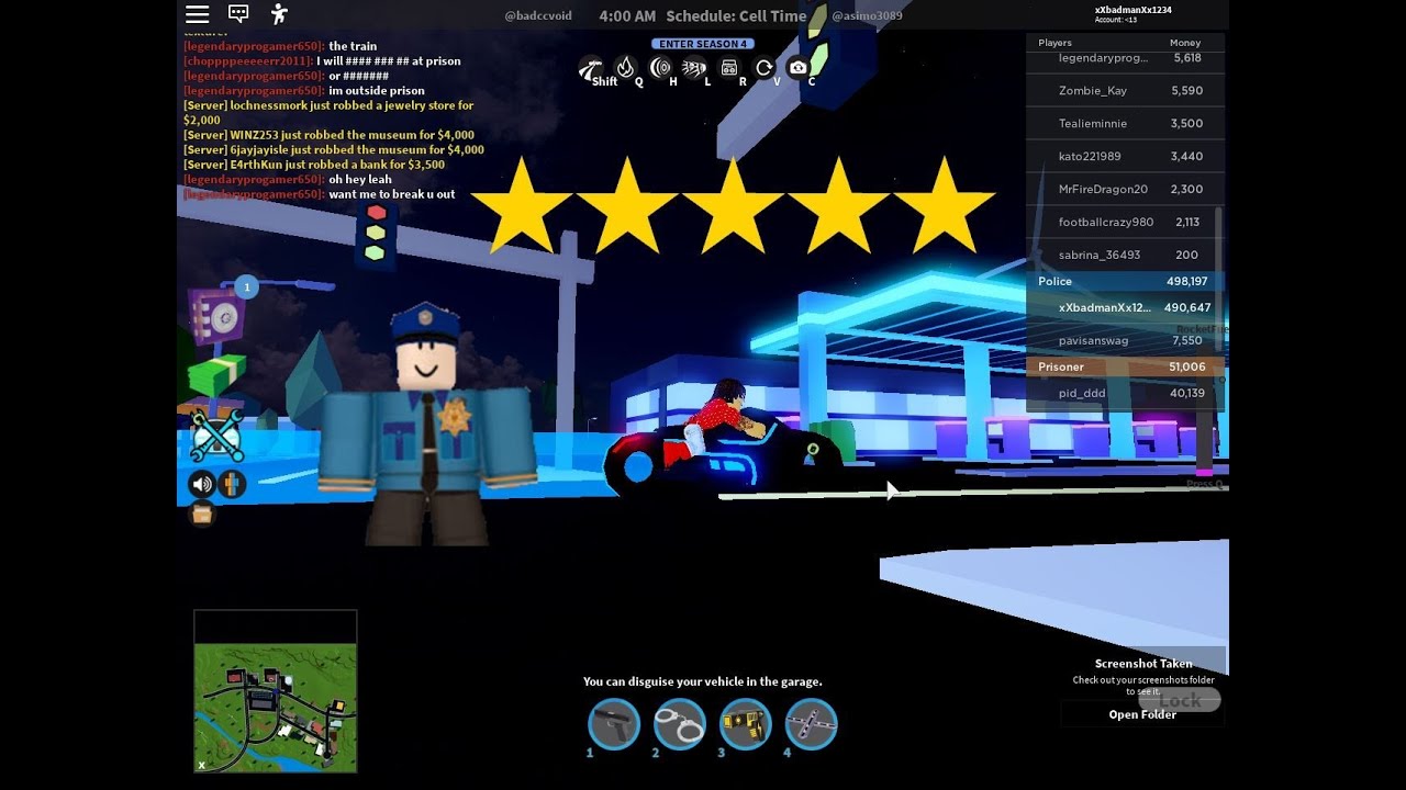 I HAD A TRON BIKE POLICE CHASE WITH TRYHARD COP *5 STAR COP CHASE ...