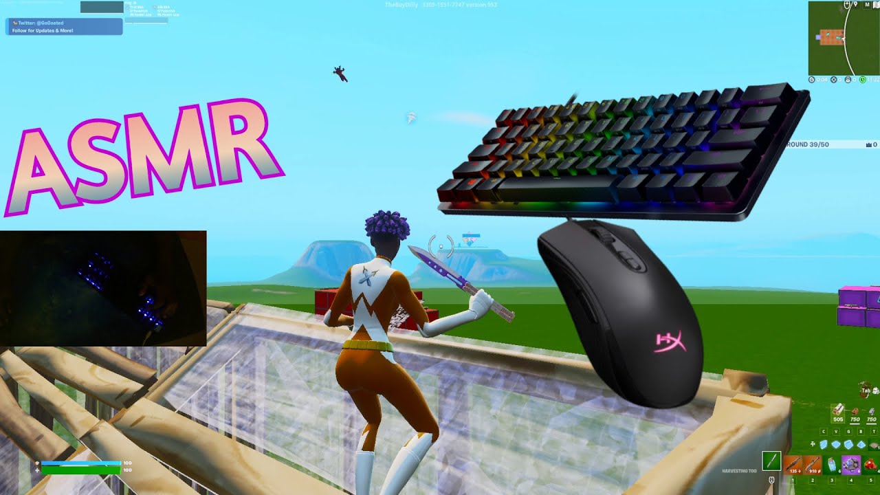 DK61 ASMR Chill🤩 Satisfying Gameplay Keyboard Fortnite 180 FPS Smooth ...