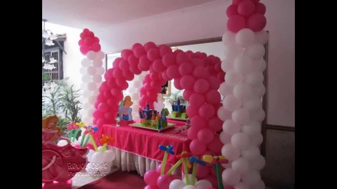 👸 DECORACION PRINCESAS DE DISNEY | CASTILLO CON GLOBOS - YouTube