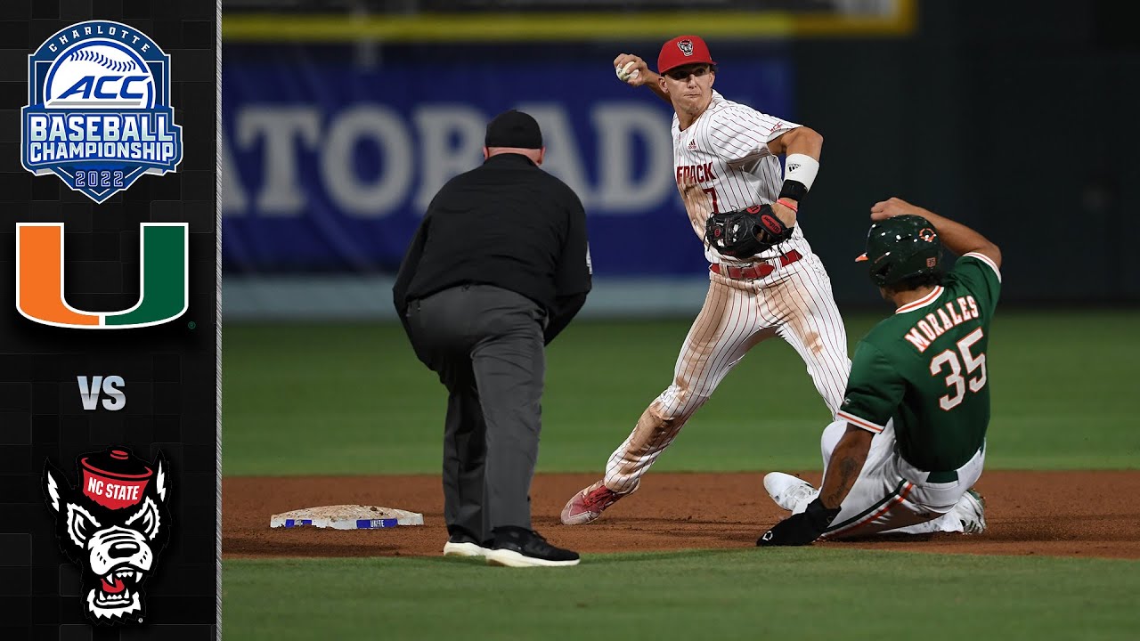 Miami vs. NC State ACC Baseball Championship Highlights (2022) - YouTube