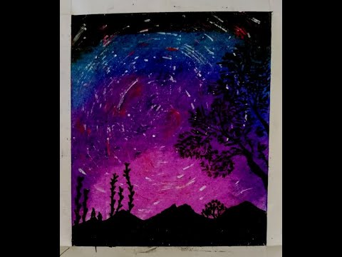 Night Scenery drawing for Kids Part 2 - YouTube