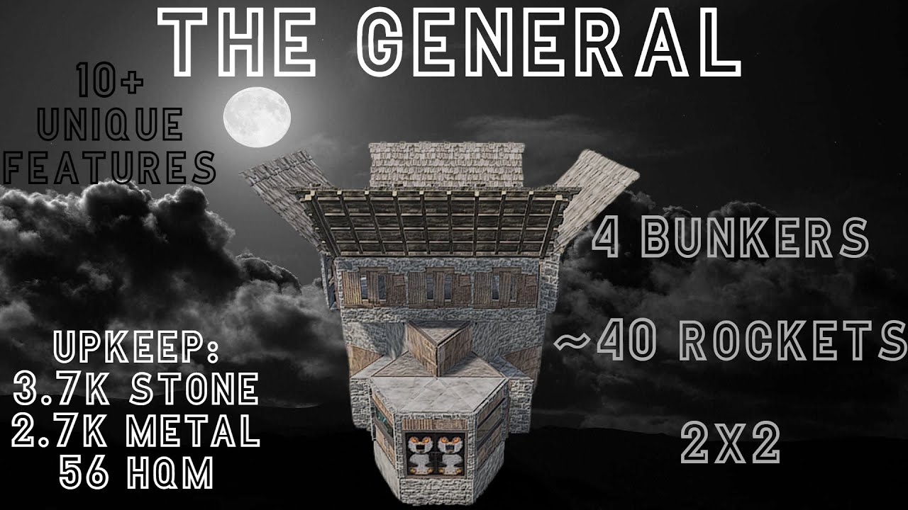 The General || Quad Bunker Ultra Strength Base with Oil refinery. - YouTube