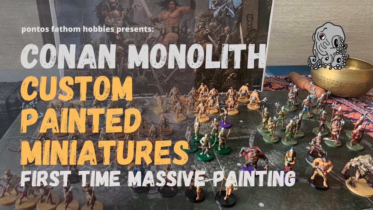 Conan Monolith - Miniature Painting - First Time Mass Painting - YouTube