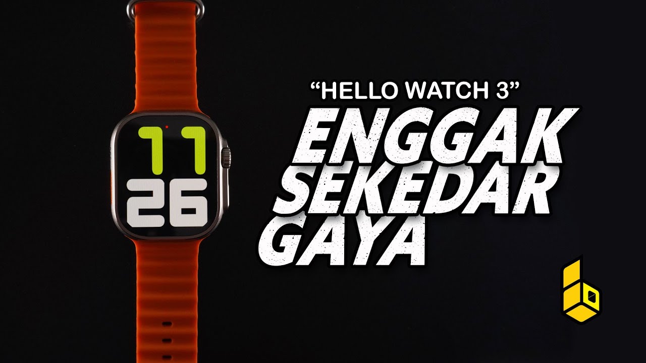 Review Hello Watch 3 Smartwatch! Apple Watch Ultra Clone 500ribuan ...