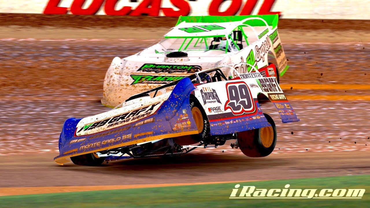 iRacing Dirt Pro Late Models at Lucas Oil (Backmarkers Racing League ...