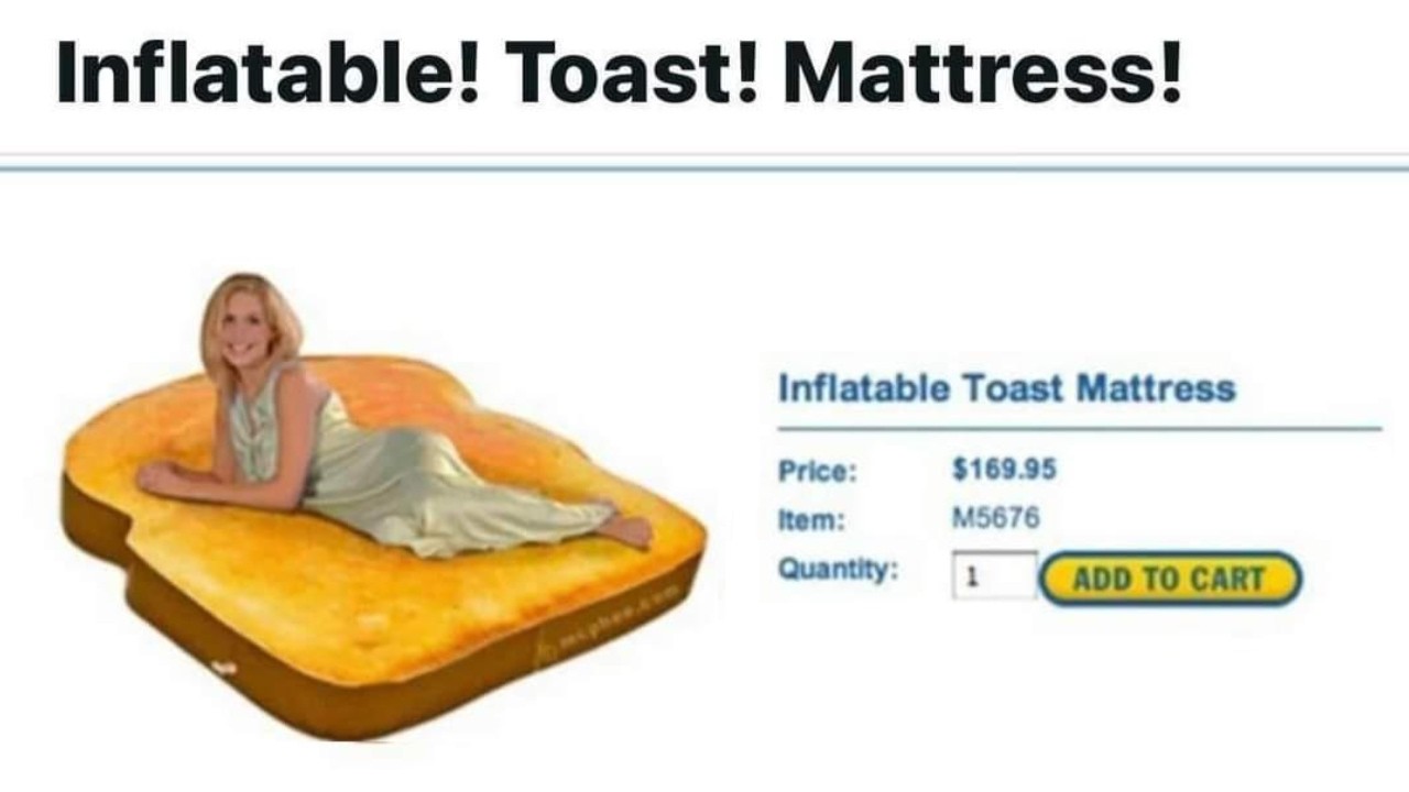 Inflatable Toast Mattress - YouTube