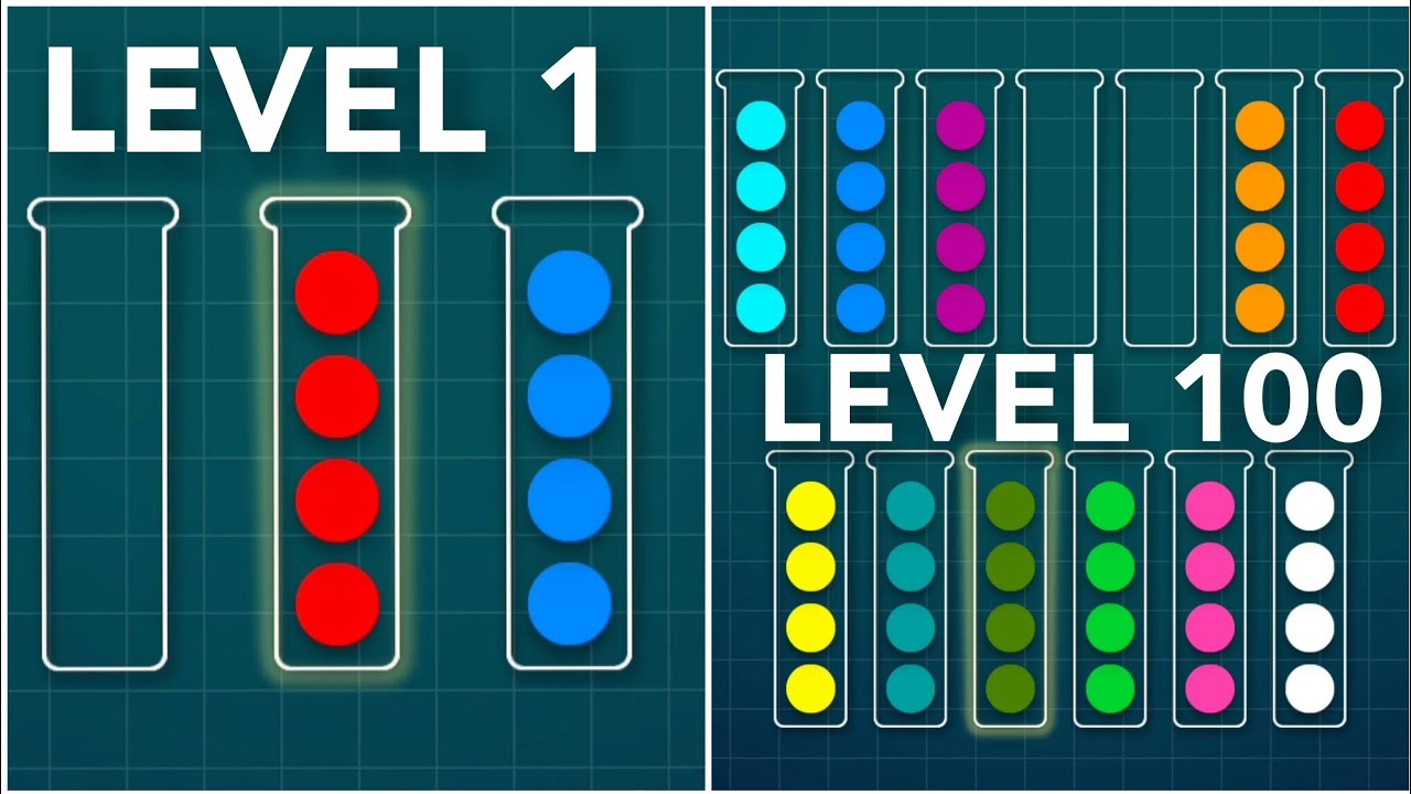 Ball Sort Puzzle Level 1 - 100 | Complete Level - YouTube