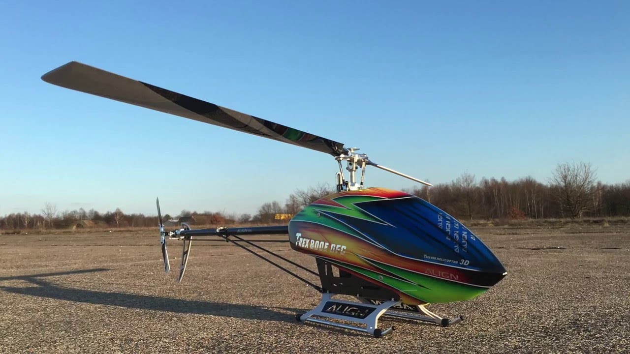 T Rex 800 PRO DFC - nauka latania - hovering - YouTube