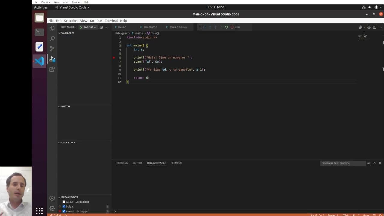 Uso del debugger - YouTube