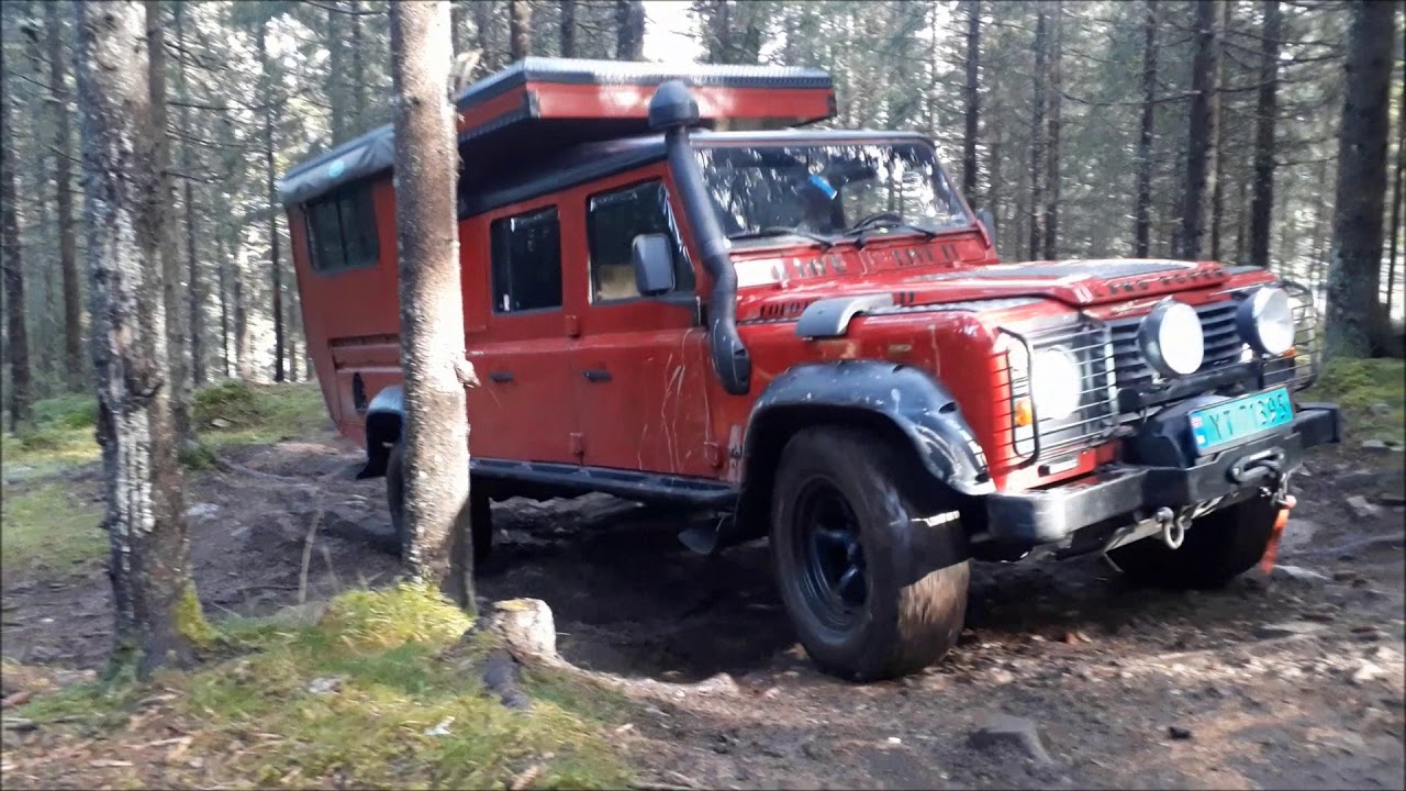 Landrover Defender Camper offroading - YouTube
