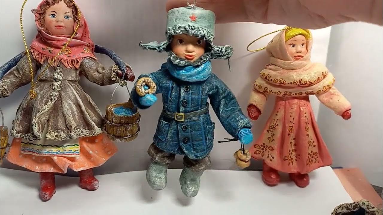 Игрушки из ваты. Новая серия Новогодних игрушек из ваты. - YouTube