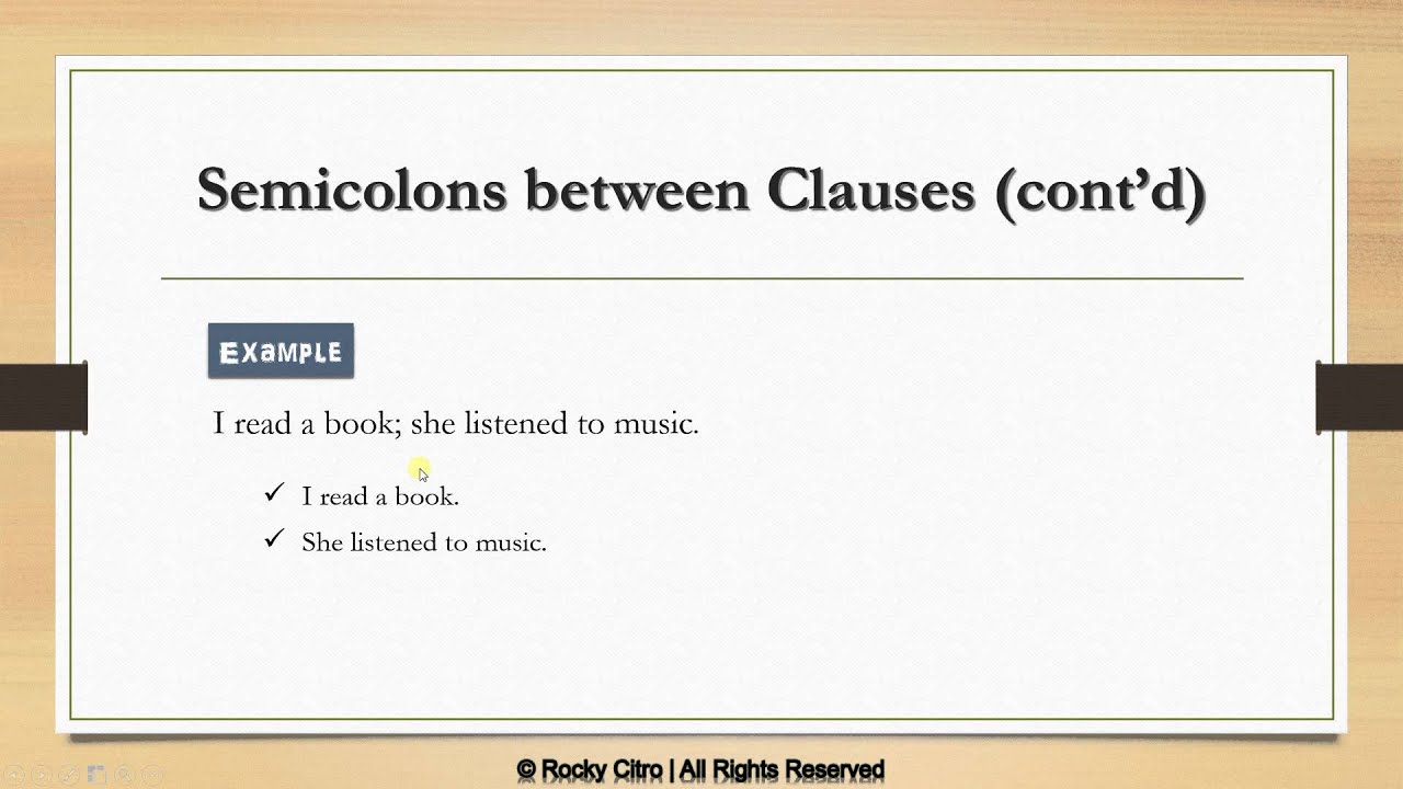 Semicolons: 2 Major Uses - YouTube