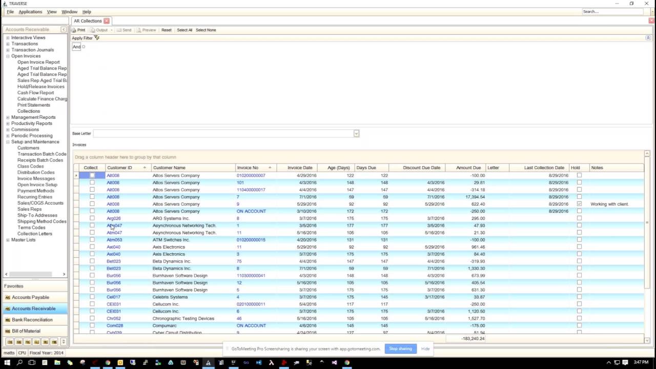 AR Collections Module for TRAVERSE v11 - YouTube