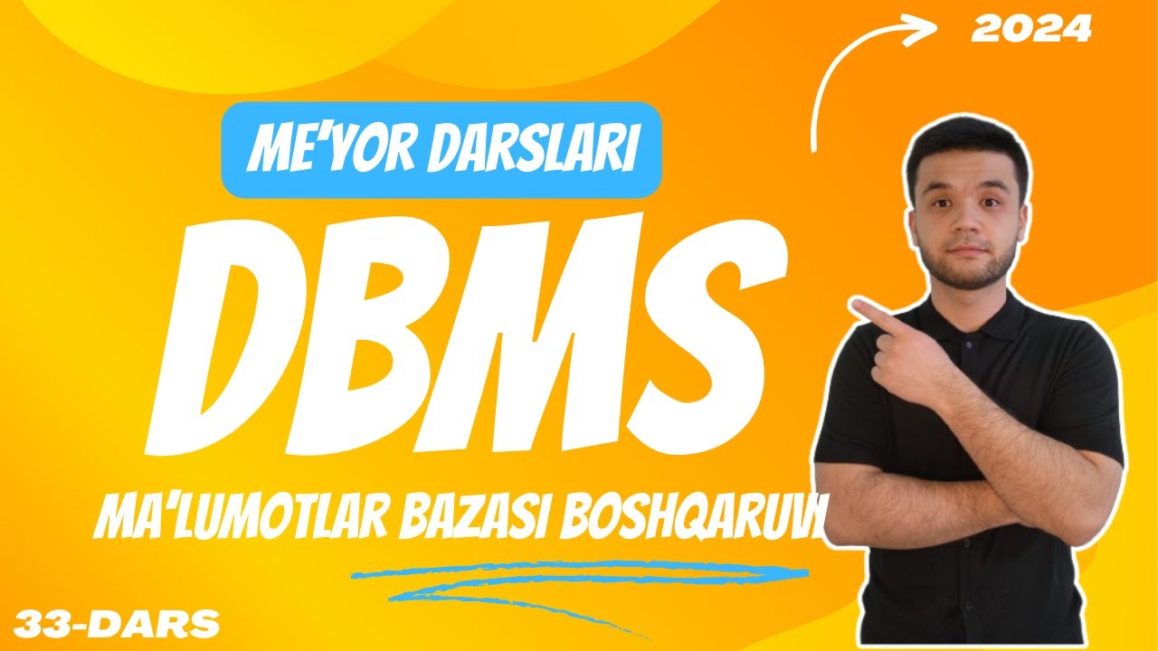 Ma'lumotlar Bazasining Normal Formalari (SQL) - 33-Me'yor Darslari - C# va .NET Yordamida - YouTube