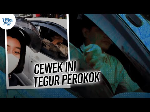 VIRAL! Cewek Ini Menegur Bapak Yang Merokok Di Dalam Mobil