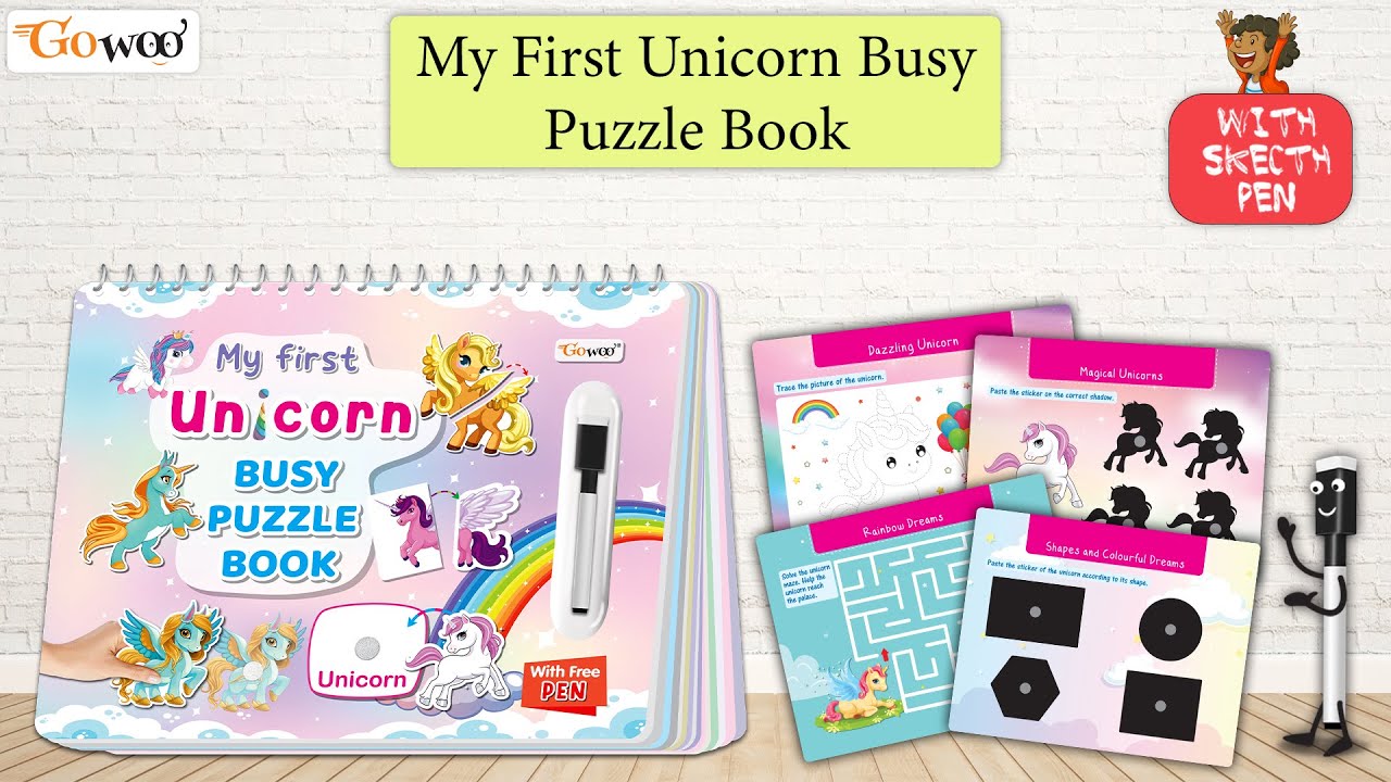 My First Unicorn Busy Puzzle Book - YouTube