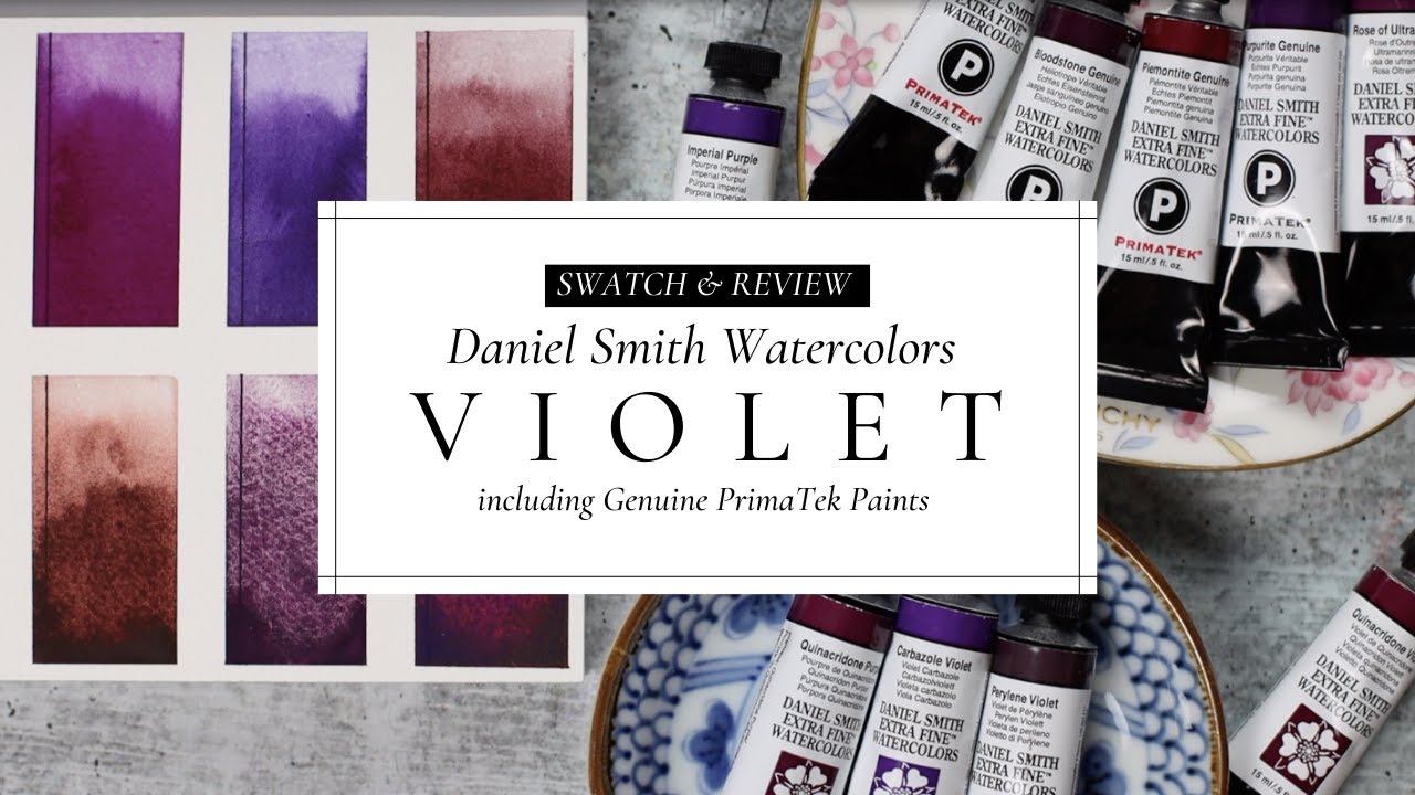 Daniel Smith Violet Watercolors, including PrimaTek Violet Watercolors - YouTube