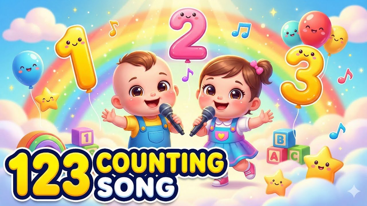 123 Counting Song for Kids | Numbers 1 to 10 | Nursery Rhymes - YouTube