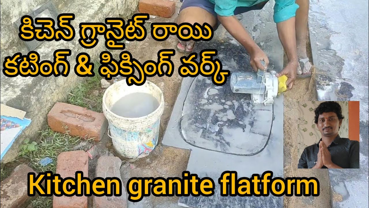 kitchen granite flatform coin beeding work. - YouTube