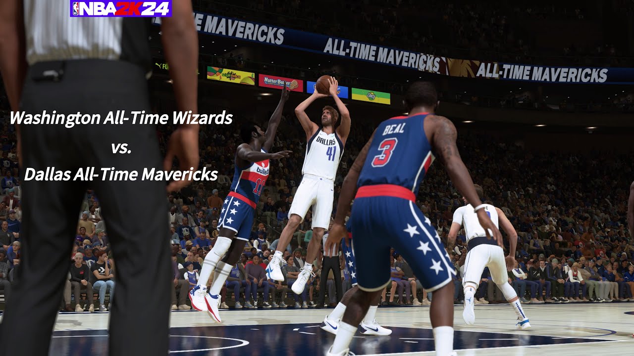 NBA 2K24 - Washington All-Time Wizards vs. Dallas All-Time Mavericks ...