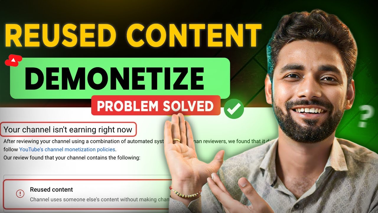 100% Working? 🟢 Reused Content 🚫 Demonetization Problem Solved | Green ...