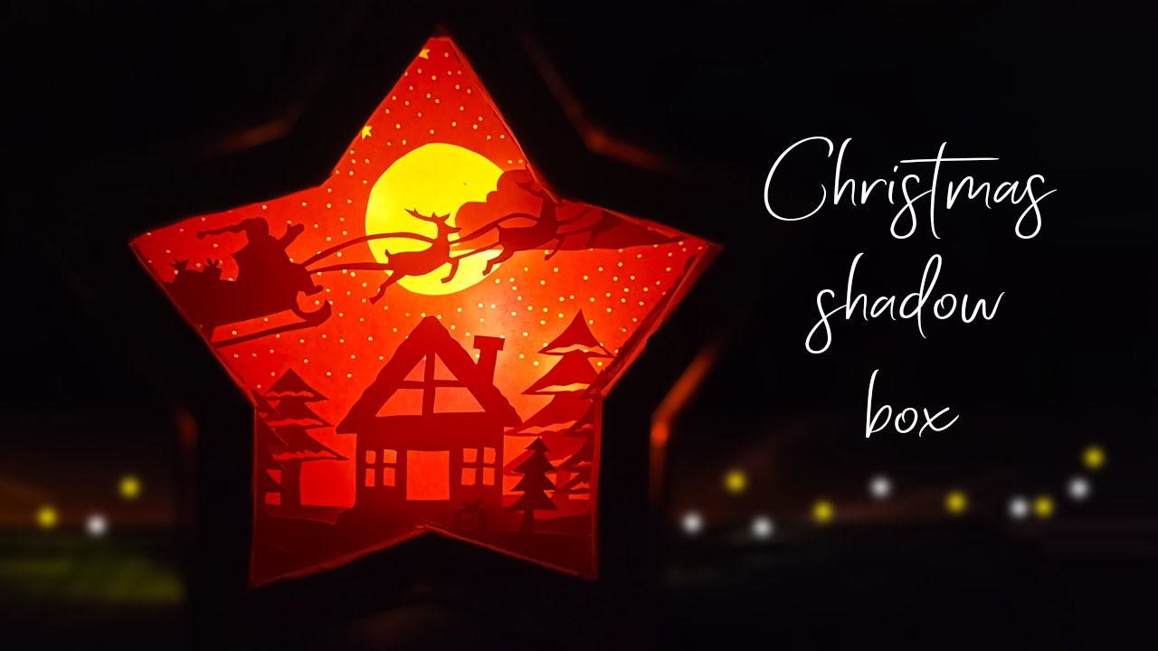 Easy Christmas shadow box - YouTube