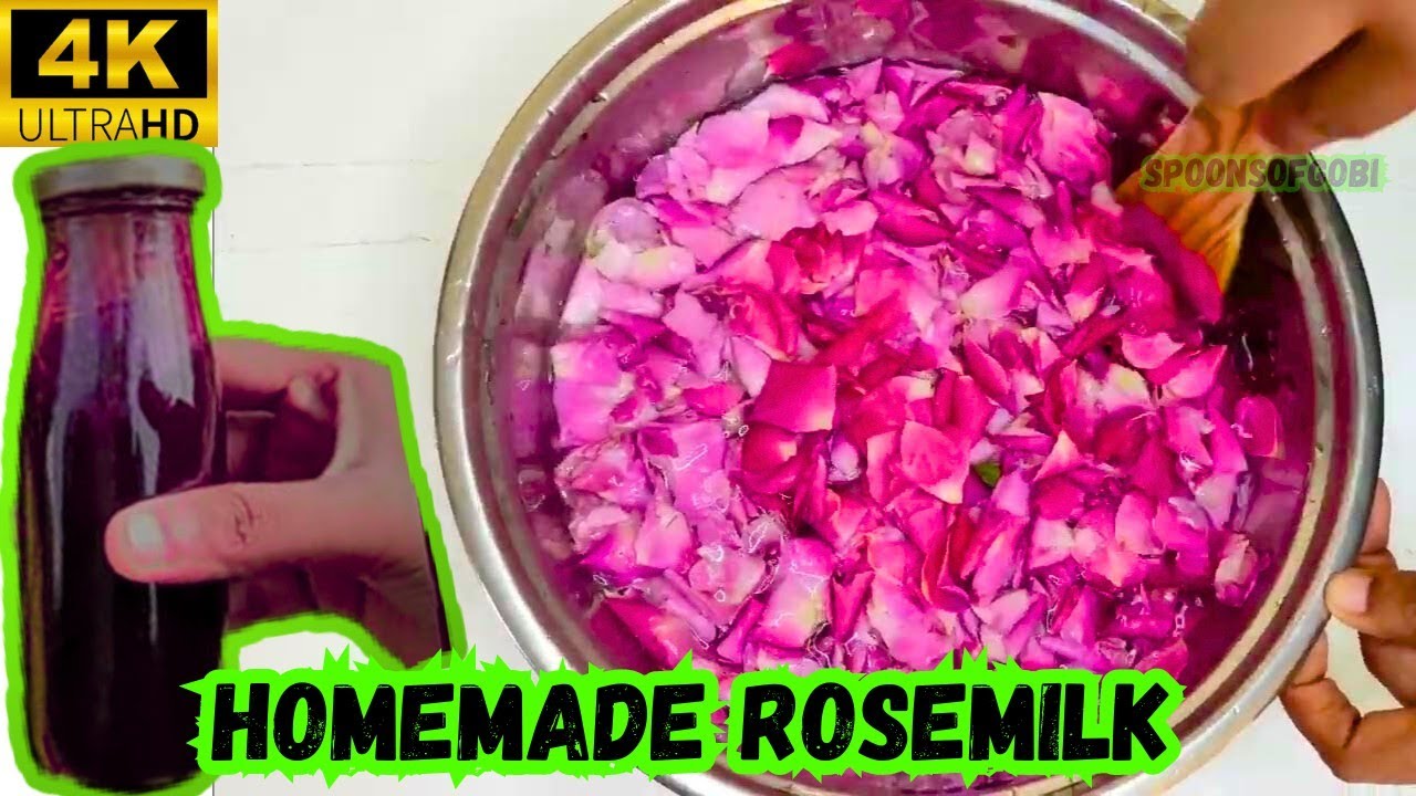 Home Made Rose Milk Essence🌺🌷🌹 - YouTube