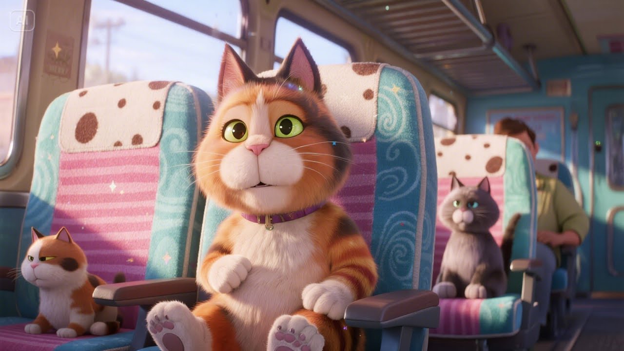 Wheels on the Bus Go Meow Meow Meow | Cat Bus Song for Kids | Funny ...