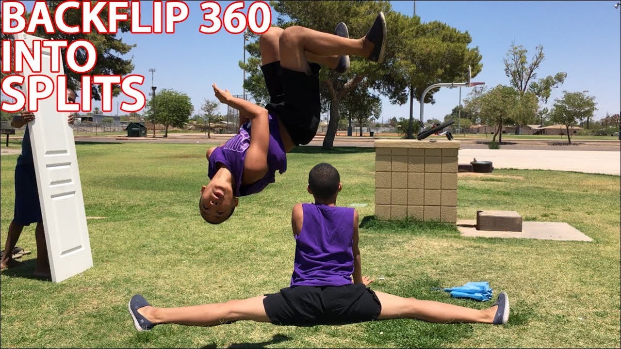 BACKFLIP 360 INTO SPLITS - YouTube