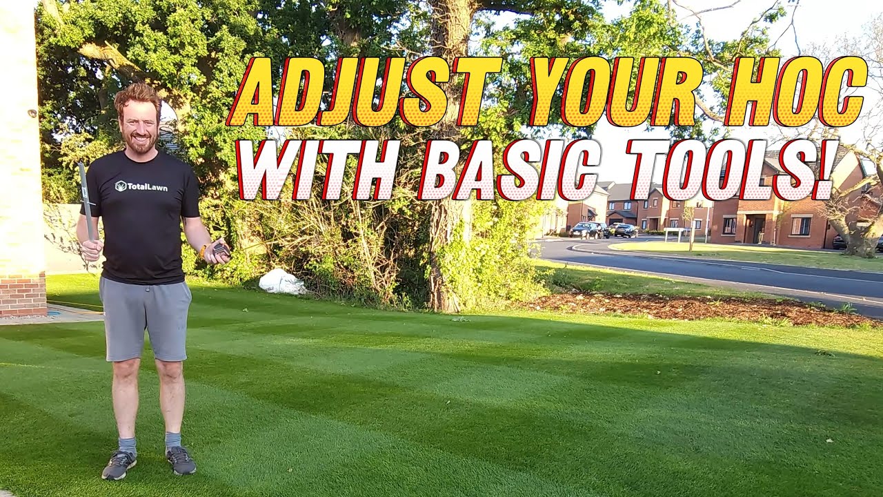 Set Your HEIGHT OF CUT on a Webb WEH12R Reel Mower with Basic Tools ...