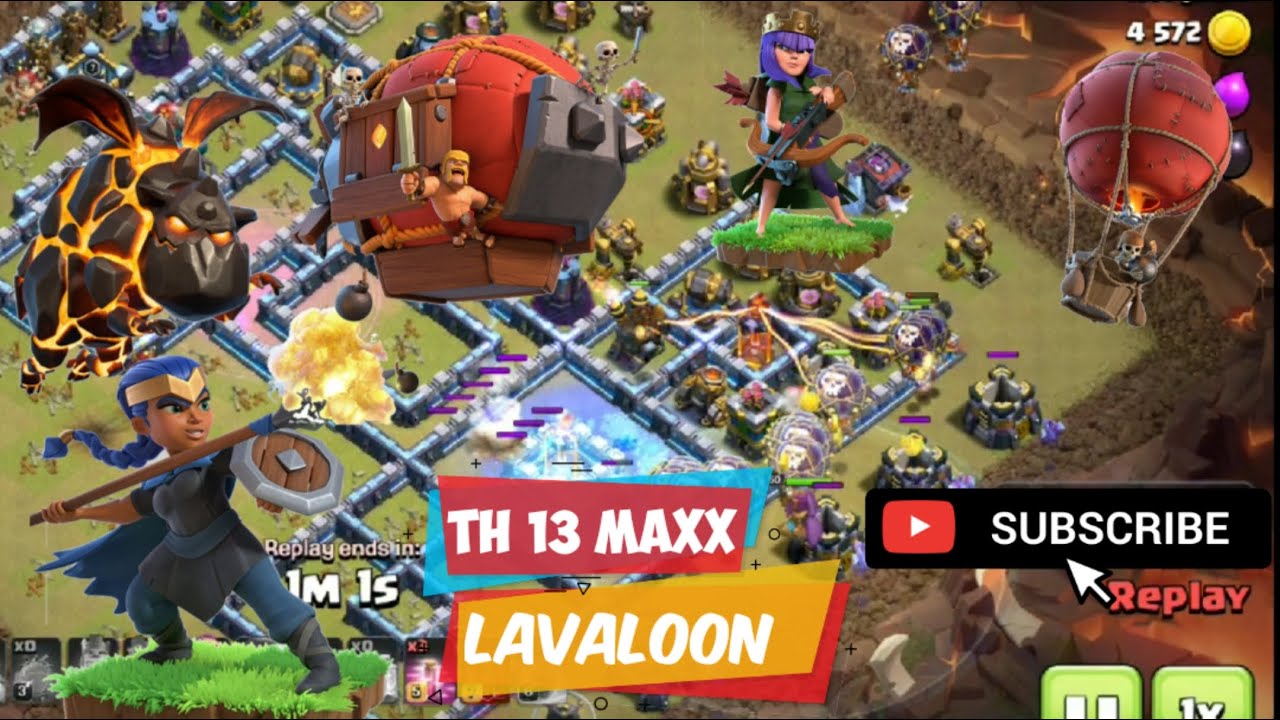 Coc th13 lavaloon attack strategy 2020 may - YouTube
