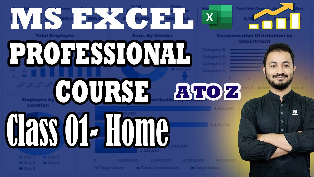 How to learn Ms Excel Tab Home - YouTube