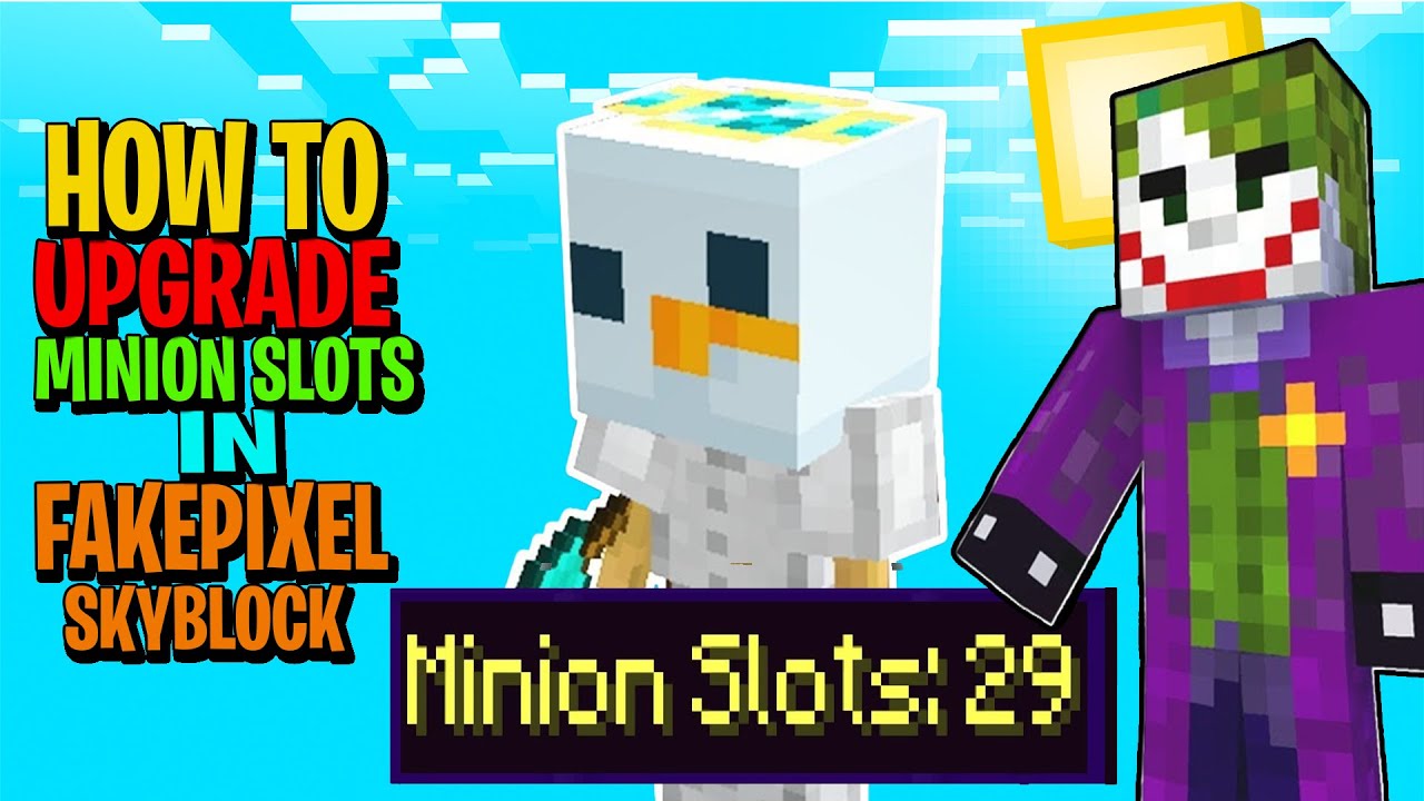 How To Open Many Minion Slots In Fakepixel Skyblock - YouTube