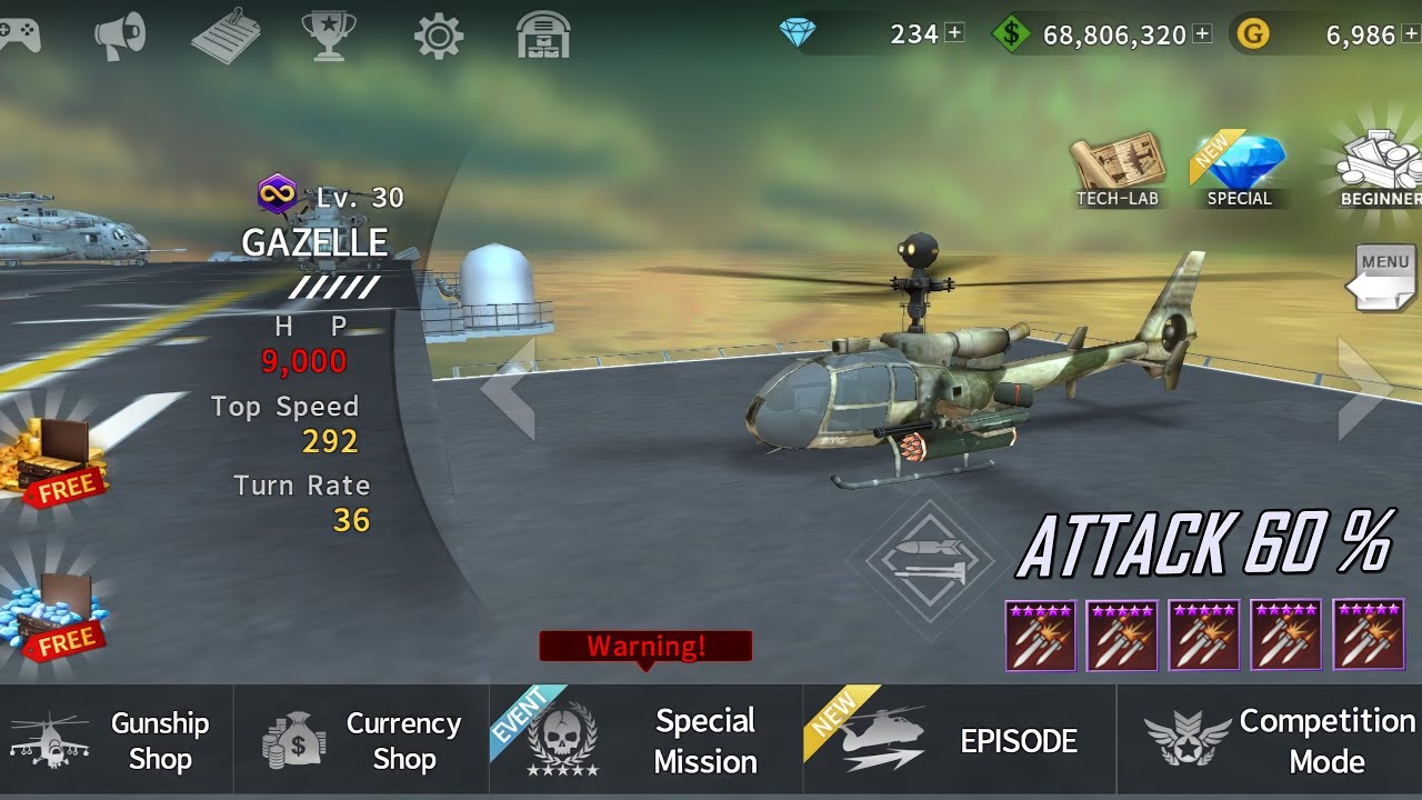 SA-342 Gazelle T1 - Special Weapons 2 Gameplay Gunship Battle 4K - YouTube