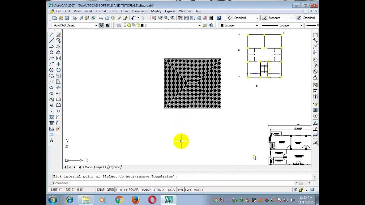 Autocad Break at poin,Hatch,Multiline text command introduction Autocad bangla tutorials part-8 ...