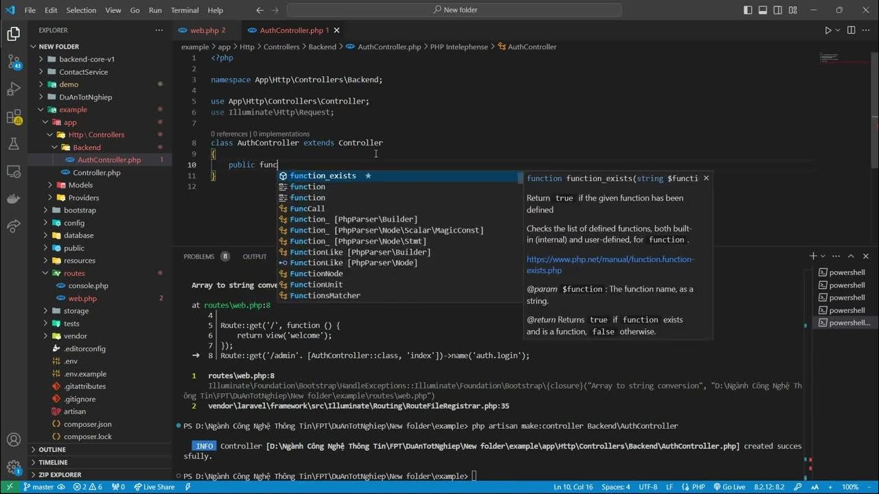 Laravel 11 Beginner tạo backend authcontroller - YouTube