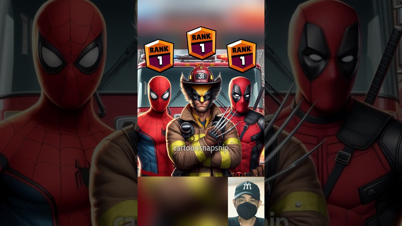 Firefighter | Who is the best? Spiderman vs Wolverine vs Deadpool #ai # ...
