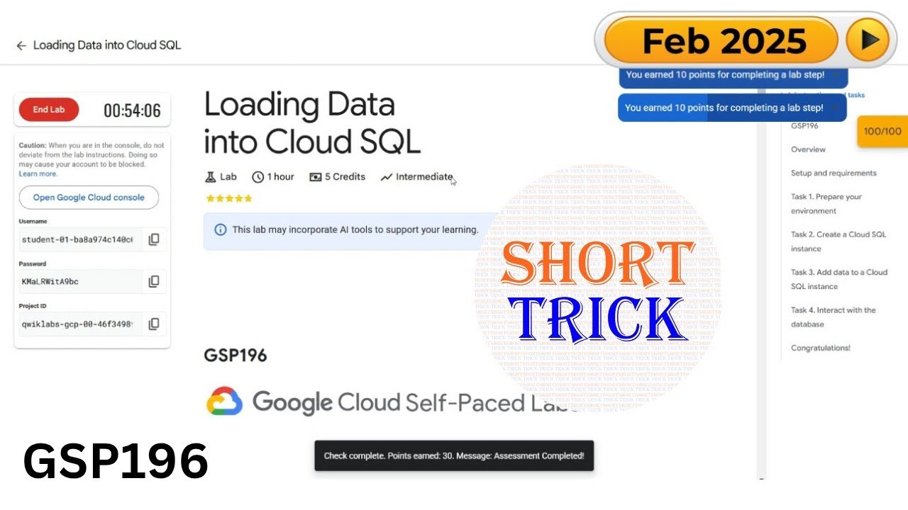 Loading Data Into Cloud Sql Gsp196 Qwiklabs Arcade Youtube 2792