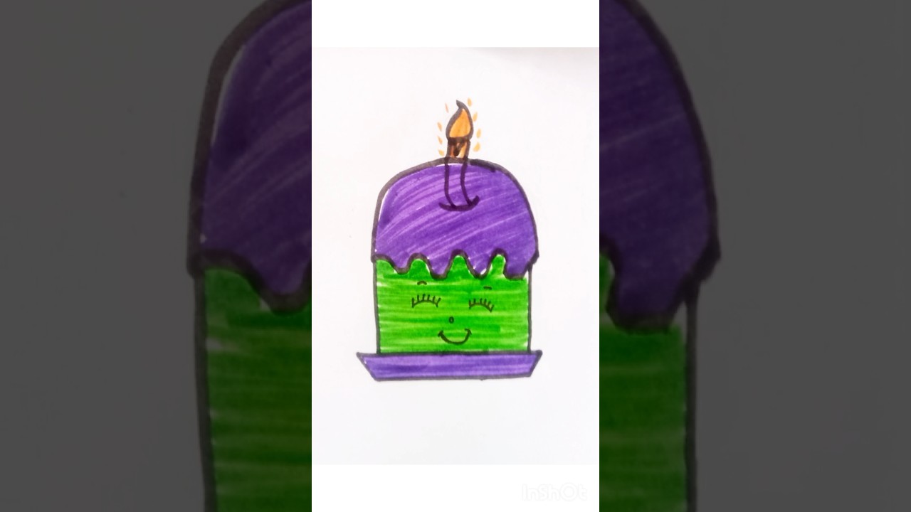 Simple and easy cake drowning # cake drowning # drowning # colouring ...