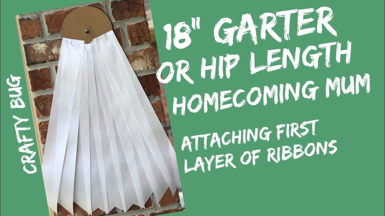 18” garter or girls homecoming mum; attaching ribbon streamers; DIY ...