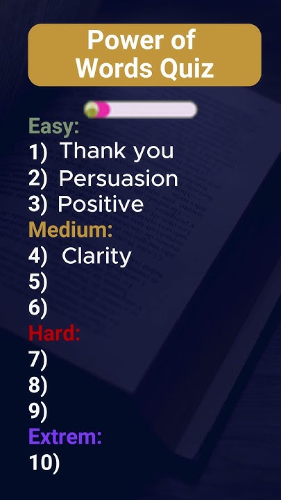 Basic Knowledge Quiz #14 - Word Edition - YouTube