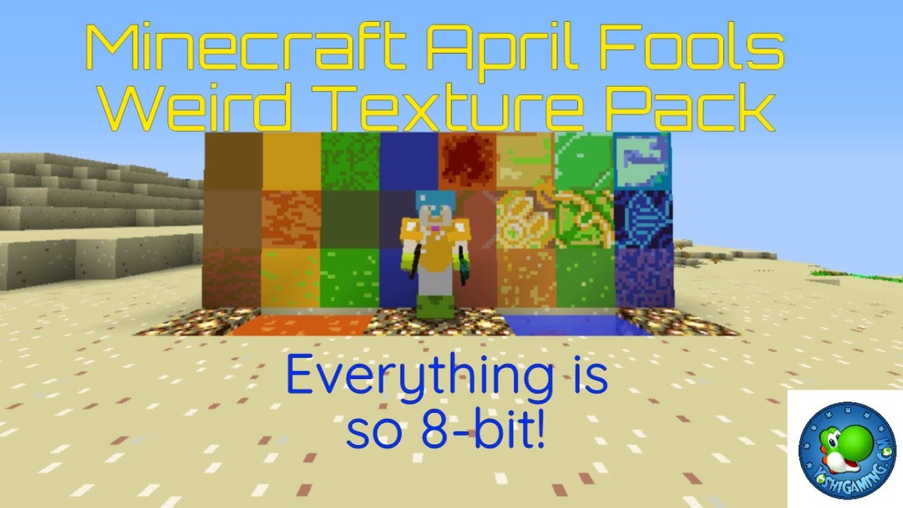 Minecraft April Fools Texture Pack Change? (Looks weird!) - YouTube